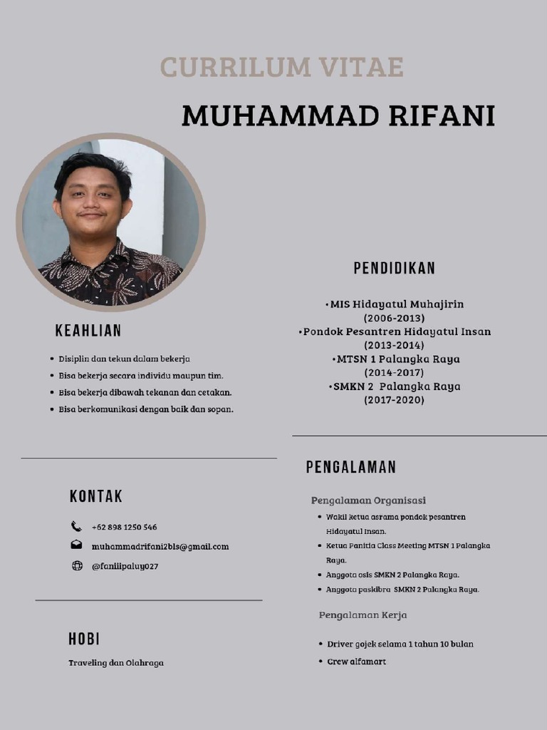 CV Muhammad Rifani Neww | PDF