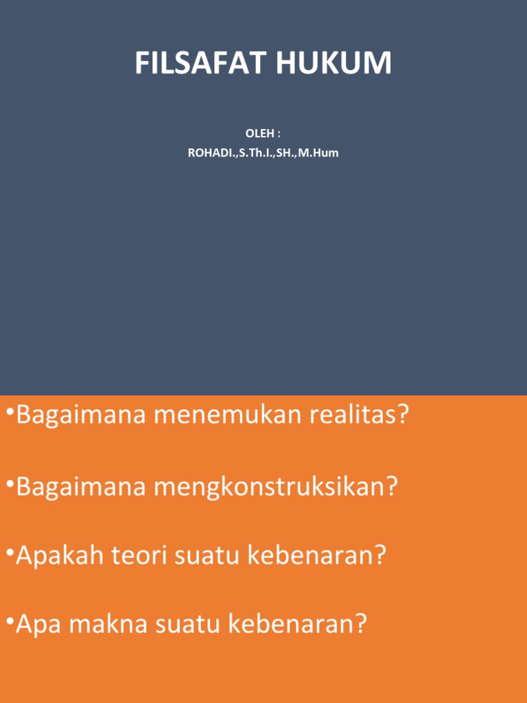 Filsafat dan Teori Hukum Modern | PDF