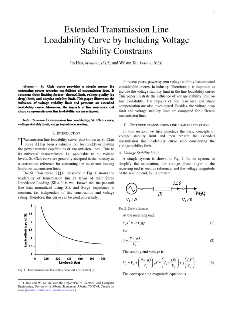 Extended Loadability Curve Analysis | PDF | Electric Power Transmission ...