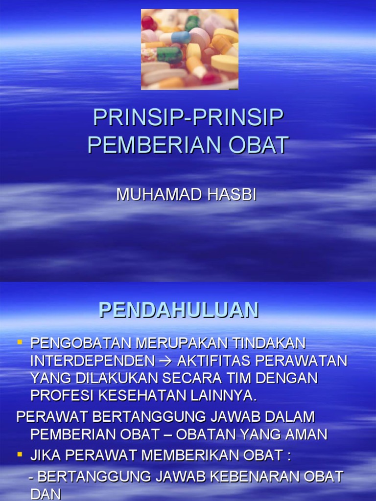 Prinsip Pemberian Obat yang Benar | PDF