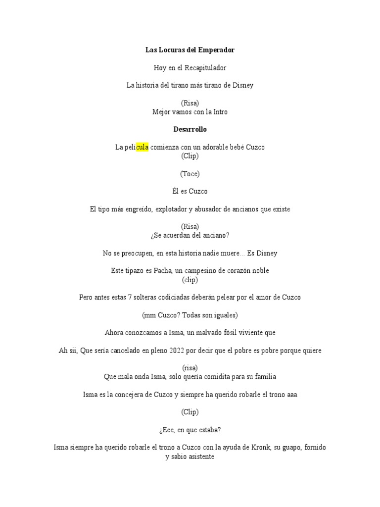Las Locuras Del Emperador | PDF