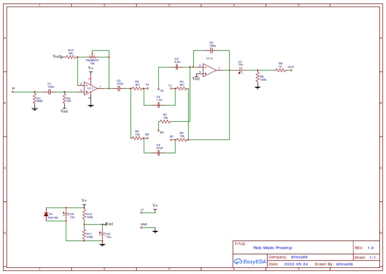 Schematic Rob Mods Preamp | PDF