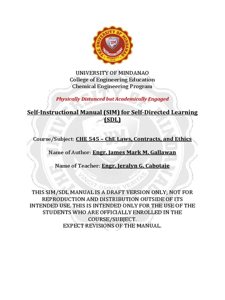 ChE Laws and Ethics Module | PDF | Chemical Engineering | Profession