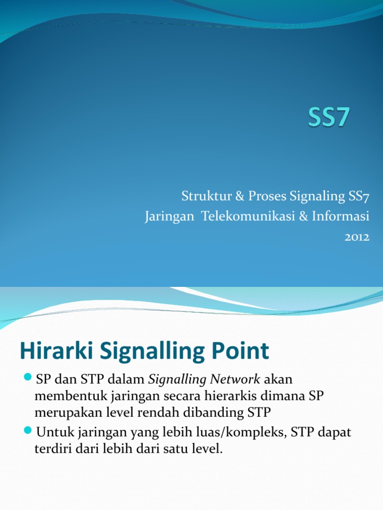 Struktur-Proses-Signaling-SS7 | PDF