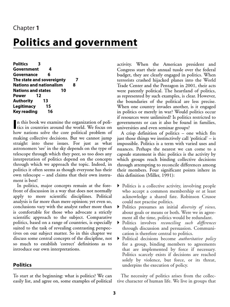 Politics and Government | PDF | Sovereignty | Nation