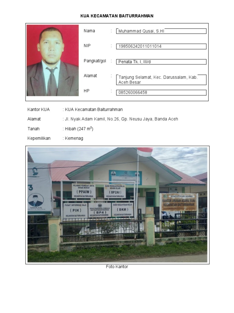 Profil Kua Tahun 2022 | PDF