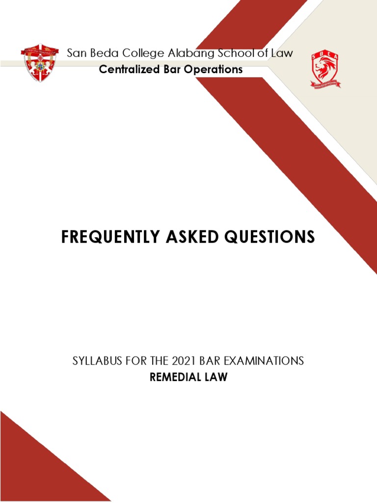 Remedial Law FAQs 2021 | PDF | Lawsuit | Complaint