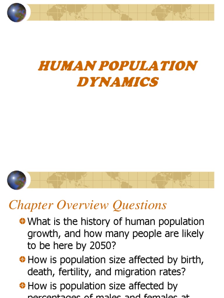 Human Population Dynamics Notes | PDF | Total Fertility Rate | Economic ...