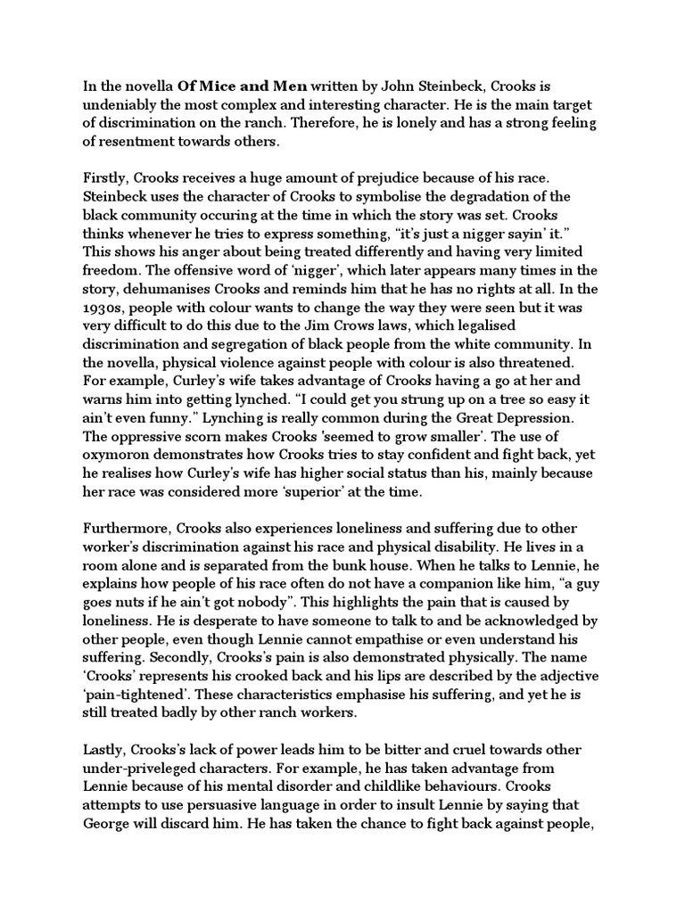 Essay On Crooks | PDF | Psychology | Psychological Concepts