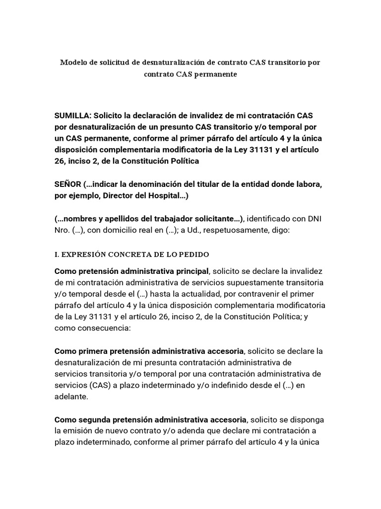 Declaración invalidez CAS temporal por CAS permanente | PDF | Justicia ...