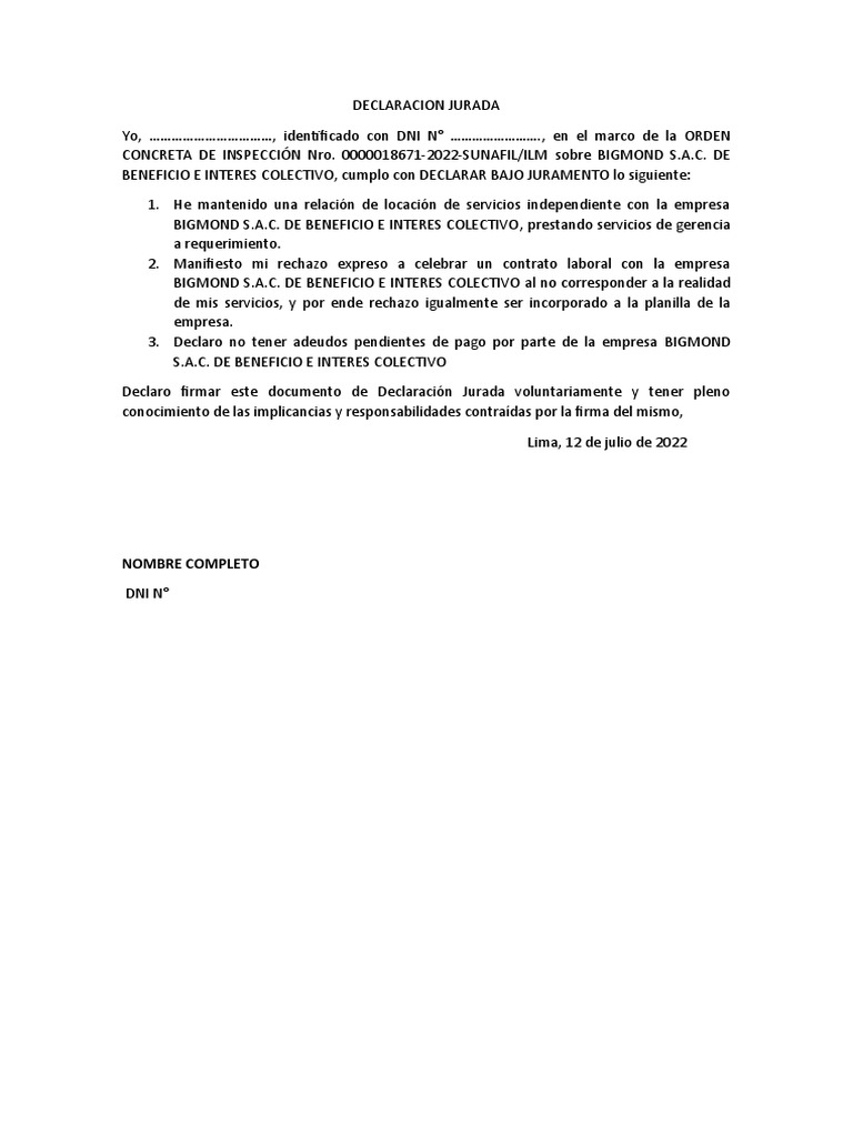 Modelo DJ Sunafil | PDF