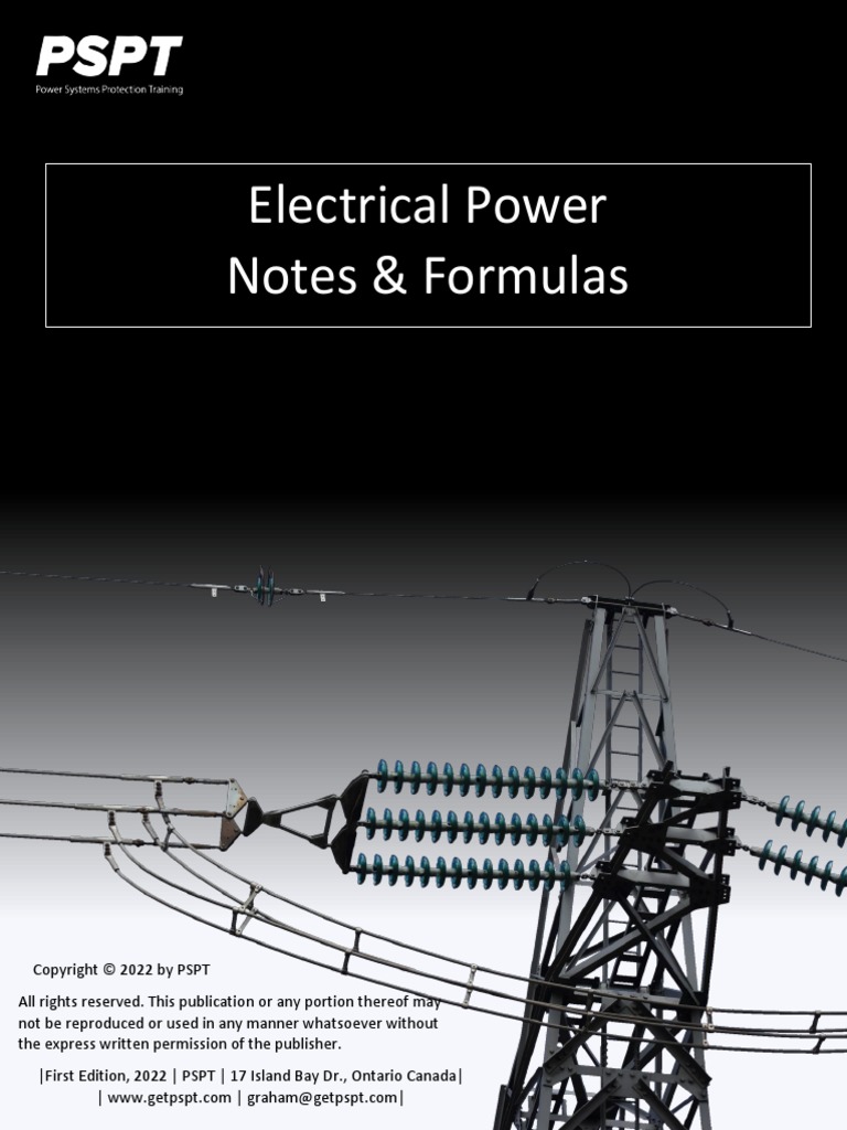 Electrical-Power-Notes-and-Formulas | PDF | Watt | Relay