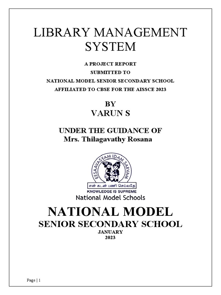 CS Class 12 Project | Download Free PDF | Python (Programming Language) | Library (Computing)