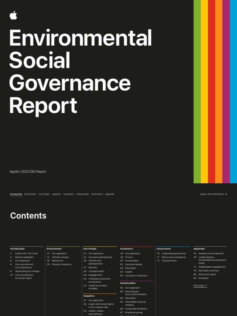 2022 Apple ESG Report | PDF | Apple Inc. | Supply Chain