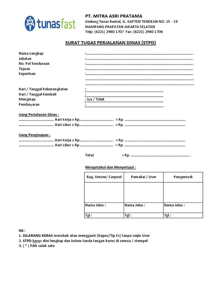 New Format Form Dinas LK | PDF