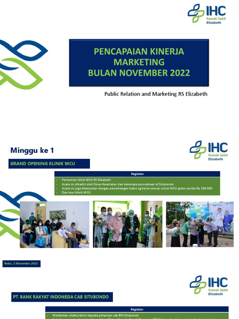 Laporan Giat Marketing Bulan November | PDF