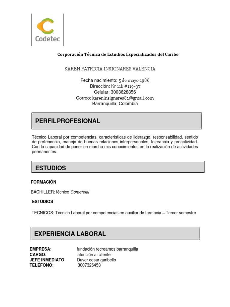 Dirección de Codetec en Barranquilla | PDF