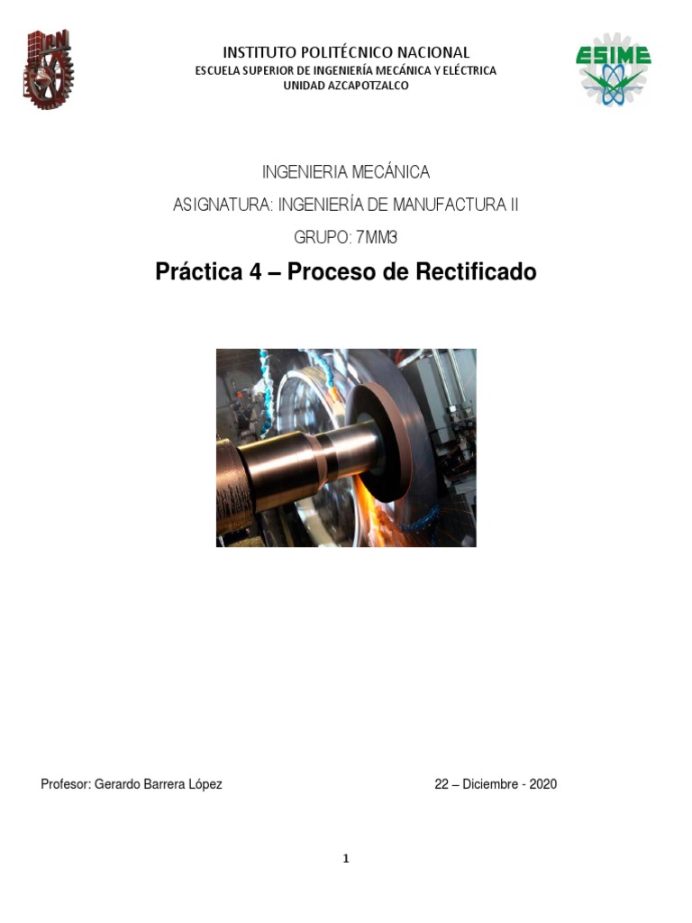 González Rodríguez Adrián LAB4 | PDF | Rectificado (corte abrasivo) | Mecanizado