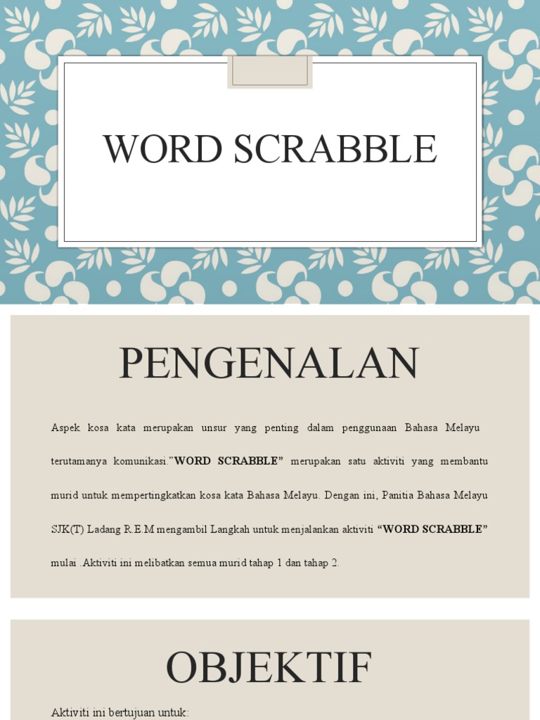 Word Scrabble | PDF