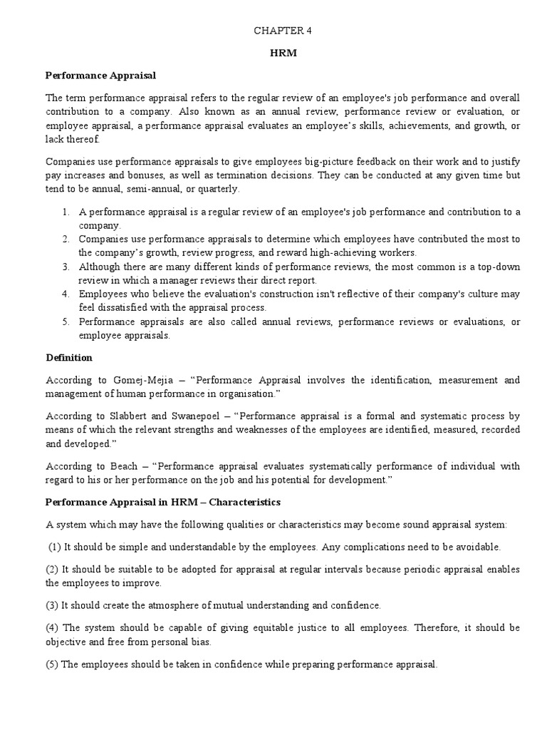 HRM Performance Appraisal Process | PDF | Performance Appraisal ...