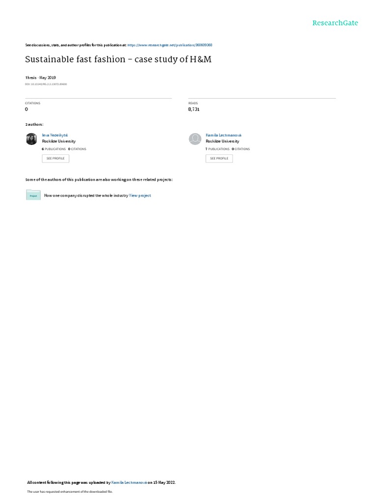 Sustainable Fast Fashion | PDF | Corporate Social Responsibility ...