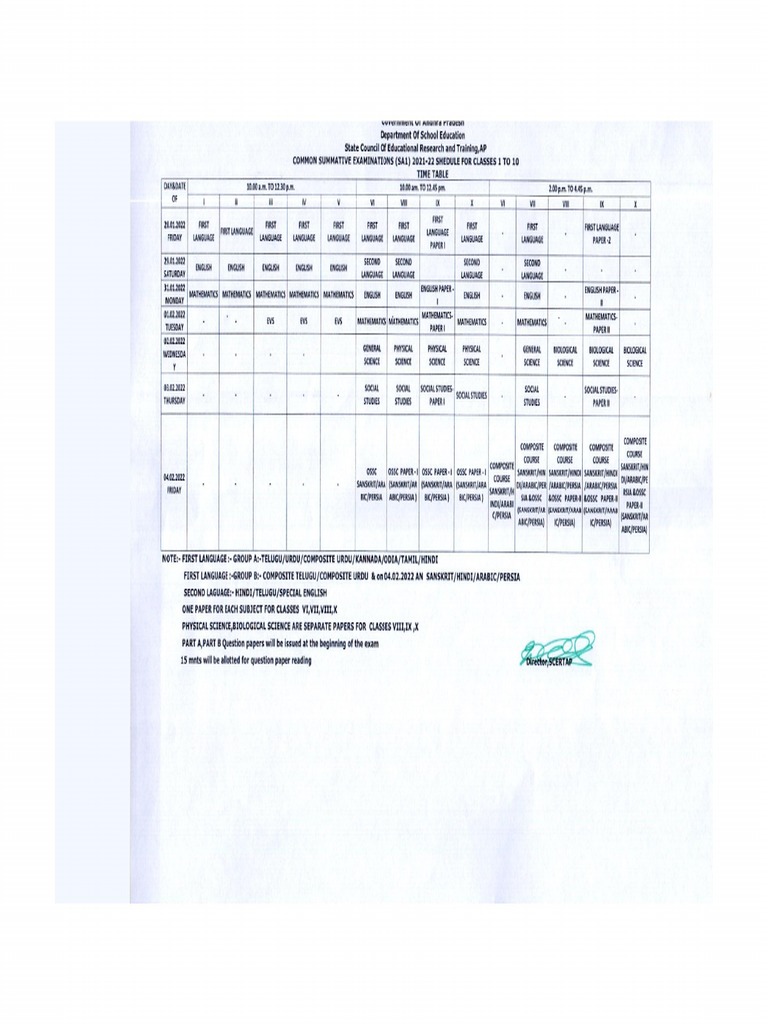 SA 1 Proceedings Timetable | PDF