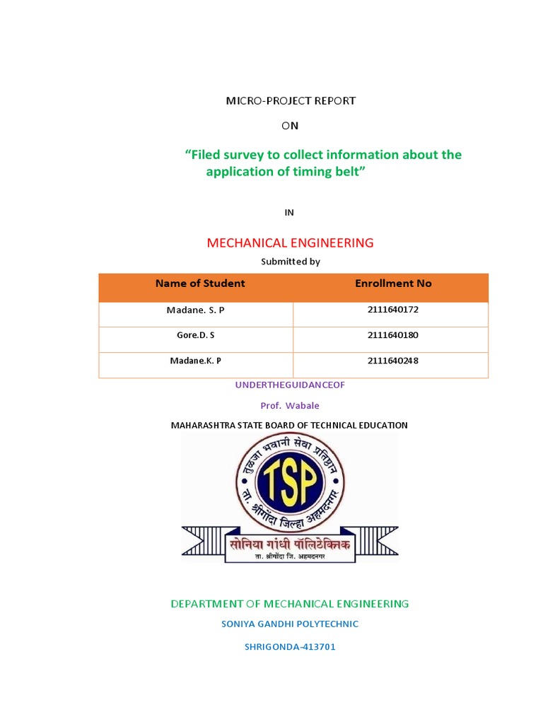 Tom Project | PDF | Belt (Mechanical) | Engines