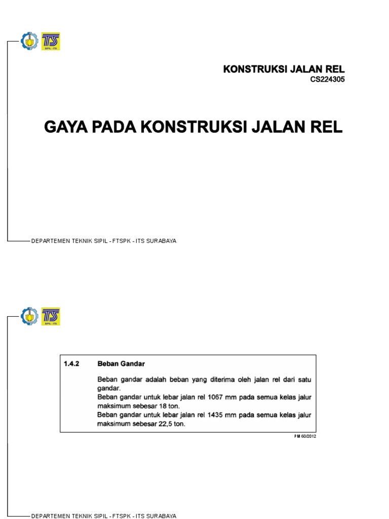 KJR - 7 - Beban Gaya Jalan Rel | PDF