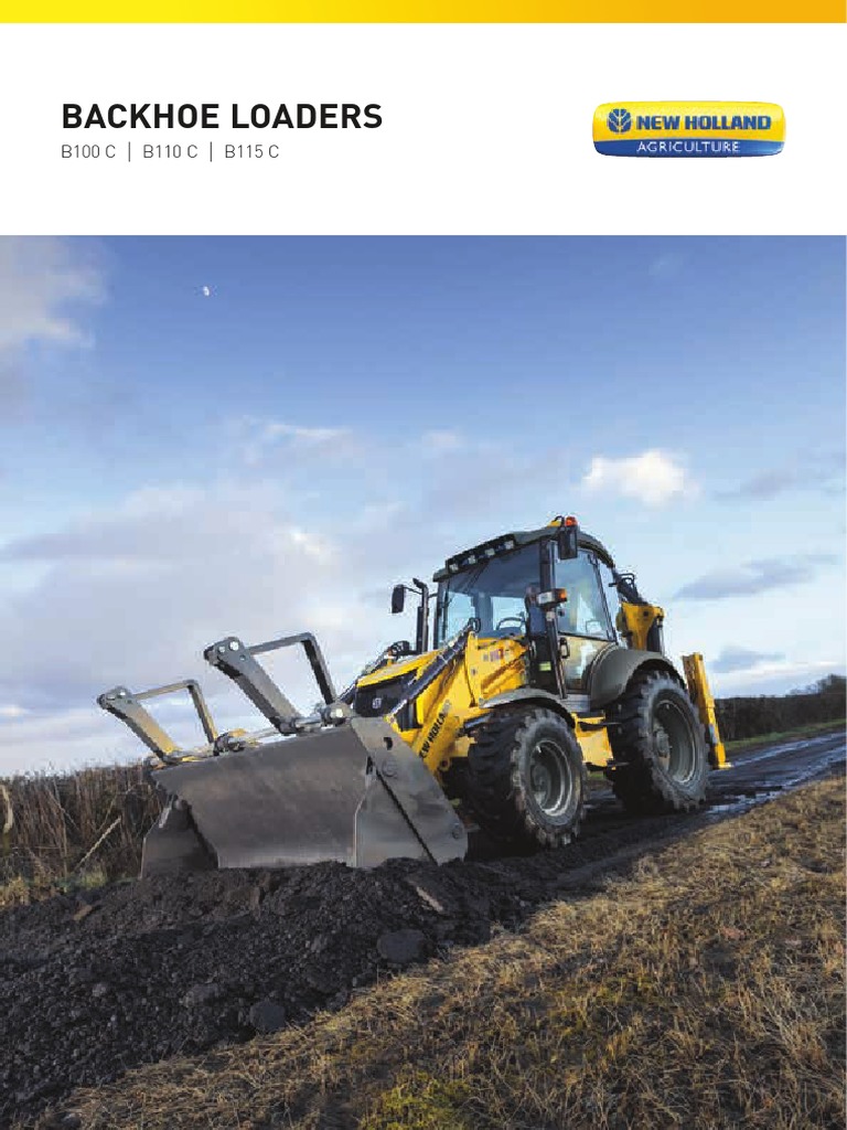 NewHolland Backhoe Loaders Brochure | PDF | Loader (Equipment) | Steering