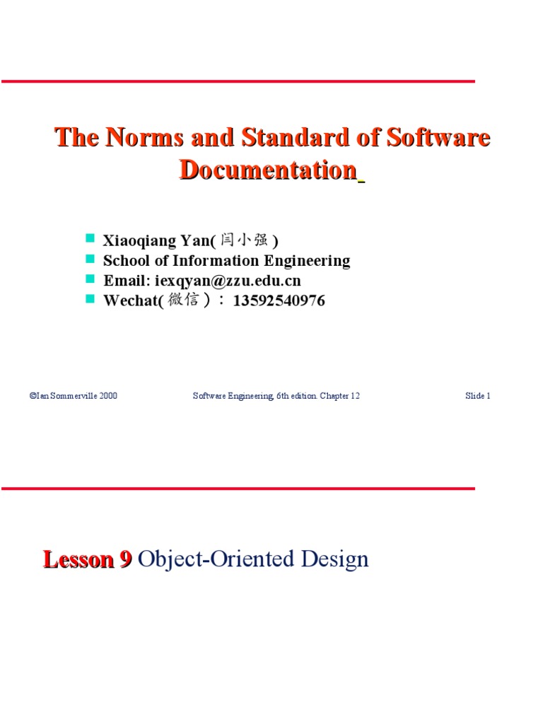 Lecture 09 Object Oriented Design Pdf Object Computer Science Inheritance Object