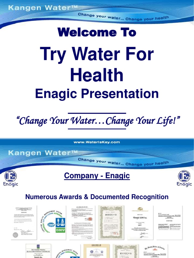 Enagic Power Point | PDF | Water | Disinfectant