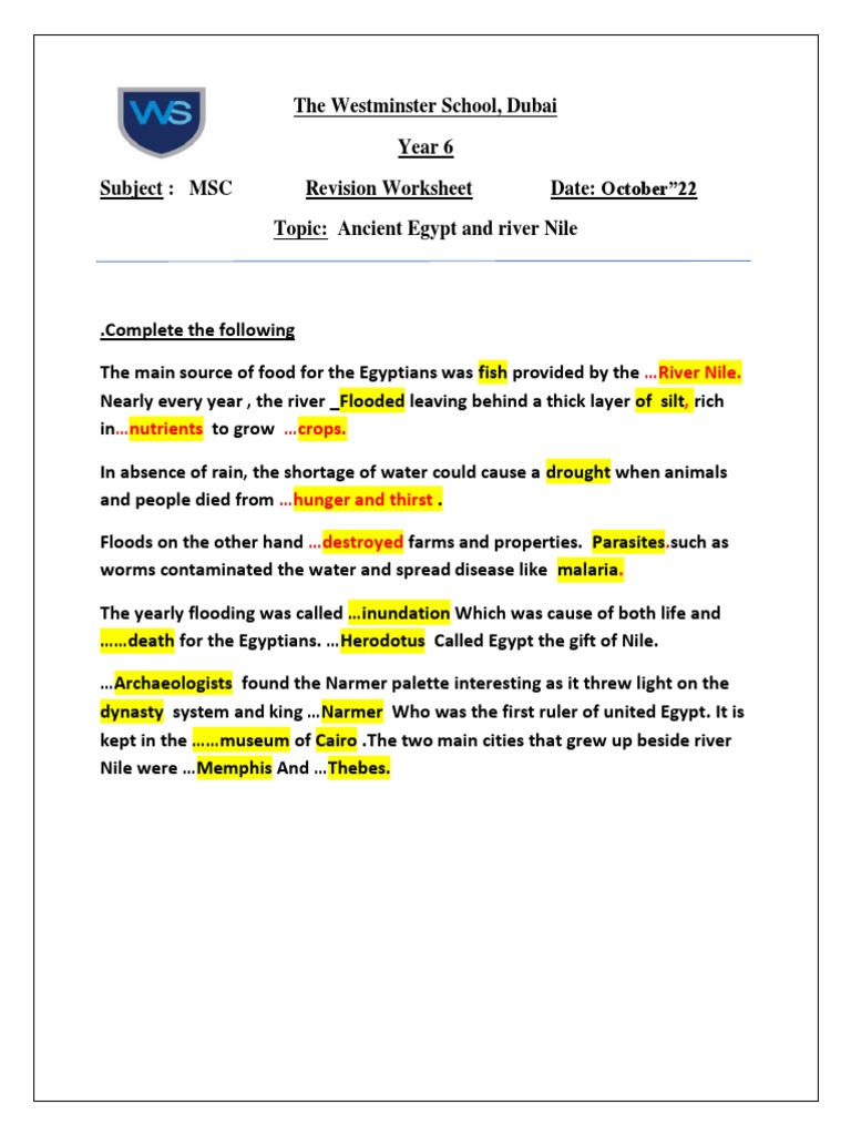 Ans Key Revision 1 SST TERM 1 | PDF
