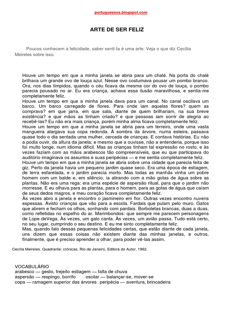 Arte de Ser Feliz | PDF