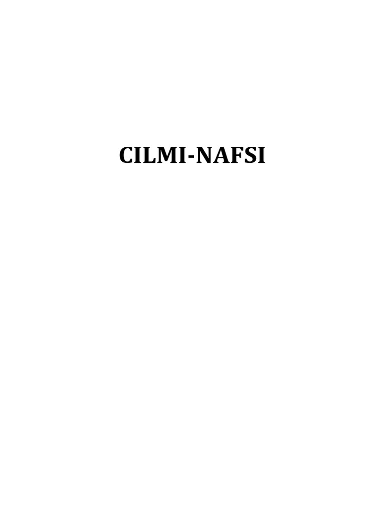 Cilmi Nafsi | PDF