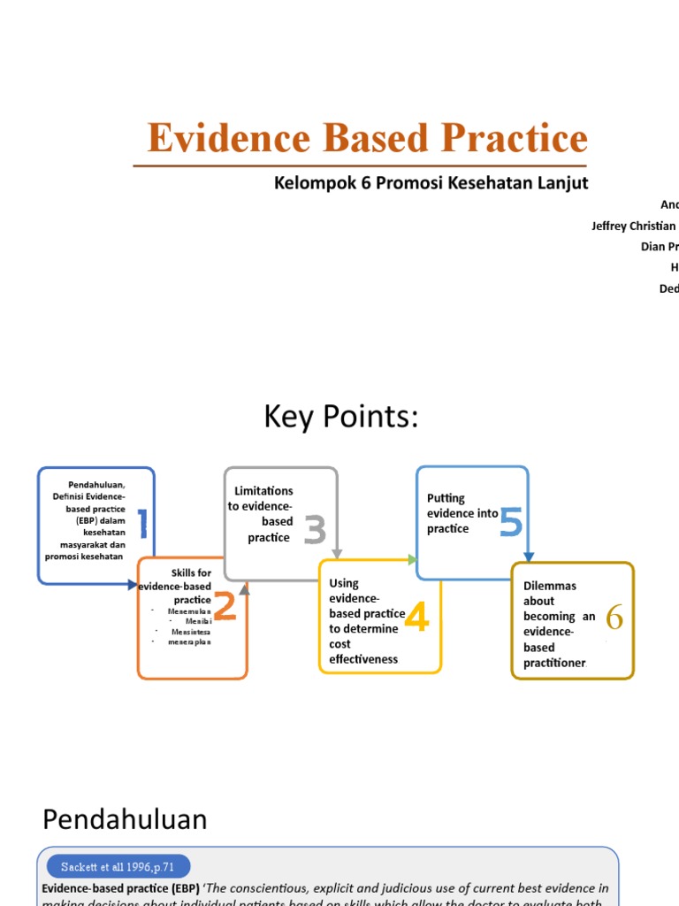 Kelompok 6 Promosi Kesehatan B - Chapter 3 - Evidence Based Practice | PDF