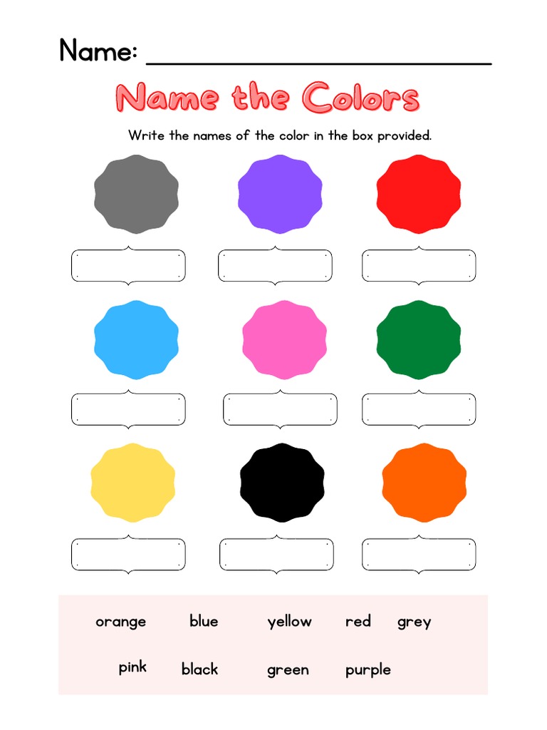 Color Matching Worksheet | PDF