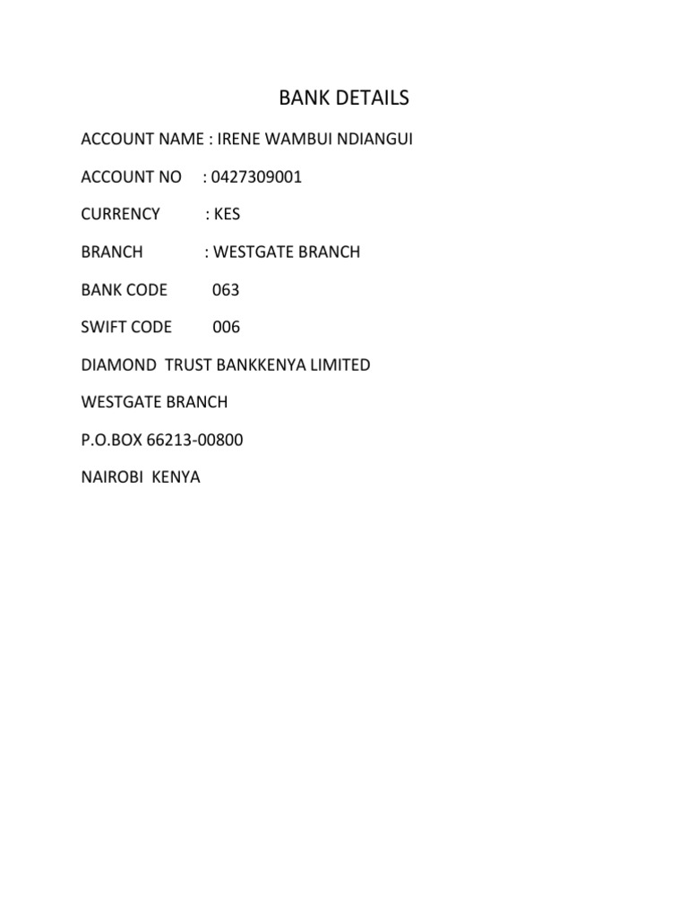 Bank Details | PDF