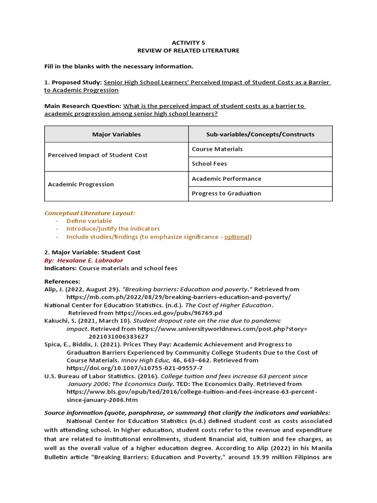 Chapter 2 - RRL Activities | Download Free PDF | Poverty | Poverty ...