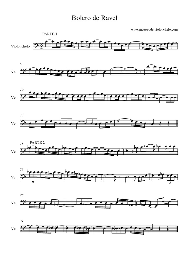 Bolero de Ravel - Partitura Completa | PDF