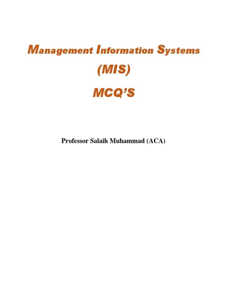 MIS Mqcs | PDF | Electronic Data Interchange | Electronic Business