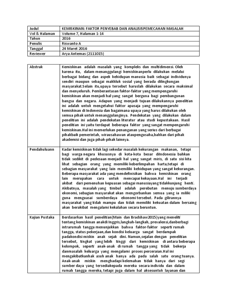 Arya Antemas - TI - 2111015 - Analisis Review Jurnal | PDF
