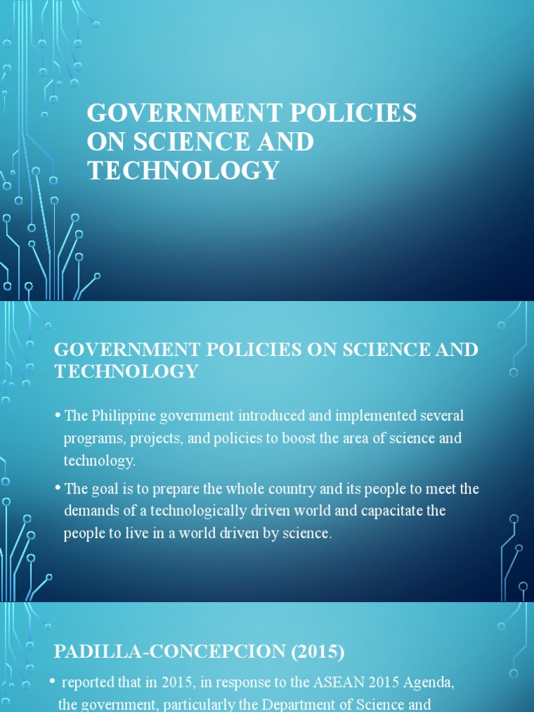 (STS) Government Policies On Science and Technology | PDF | Science ...