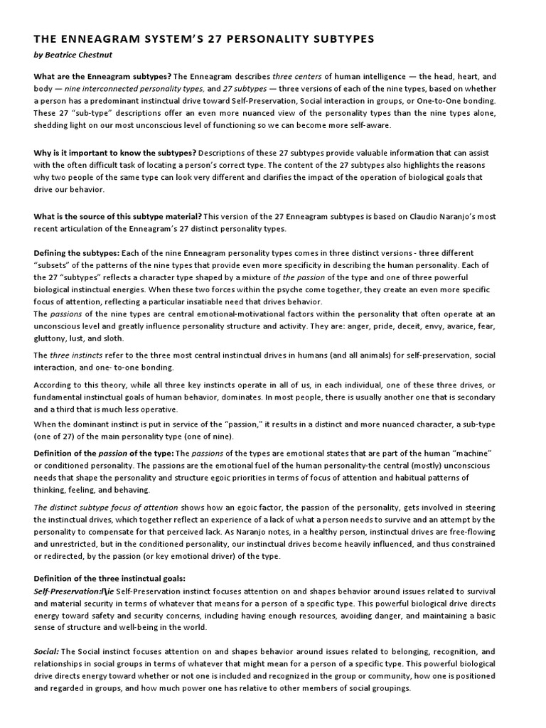 17 The Enneagram System's 27 Personality Subtypes (Inglés) Author ...