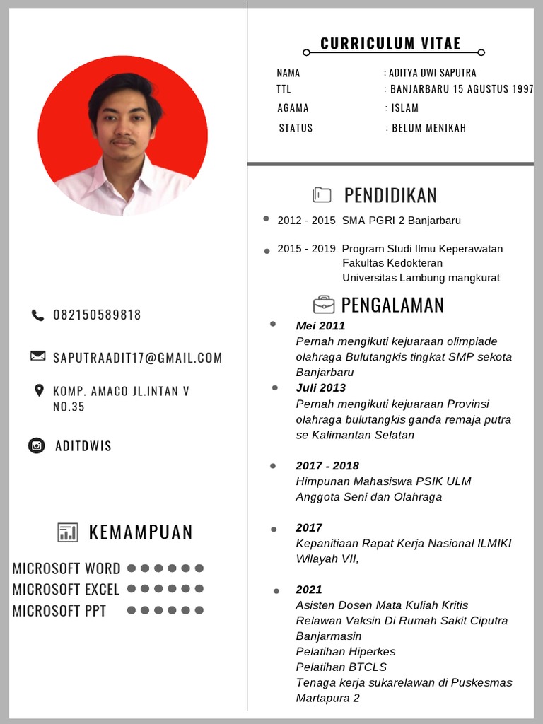 CV Aditya Dwi Saputra | PDF