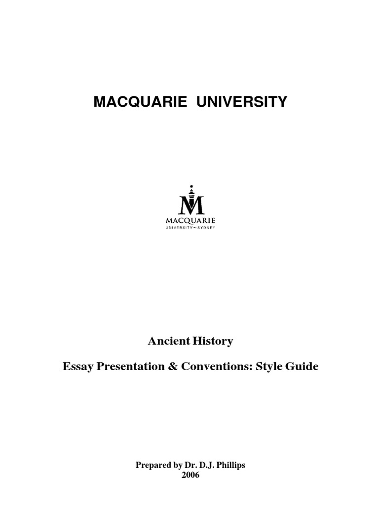 Ancient History Style Guide | PDF | Citation | Essays