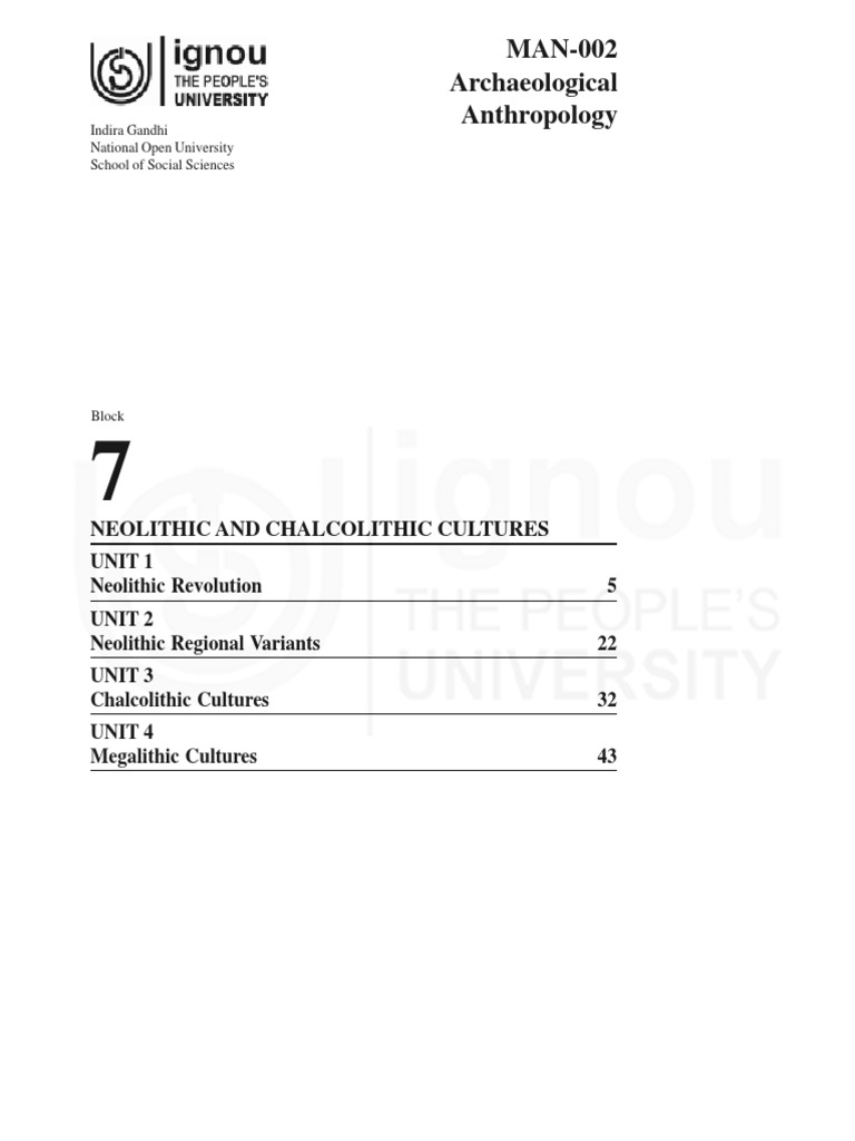 14 MAN-002 Archaeological Anthropology Block-7 Neolithic and ...