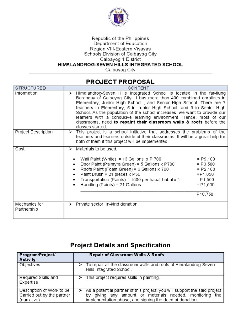 Project Proposal Paints | PDF | Schools | Cognition
