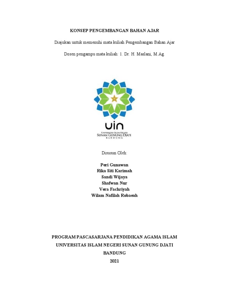 Konsep Pengembangan Bahan Ajar | PDF