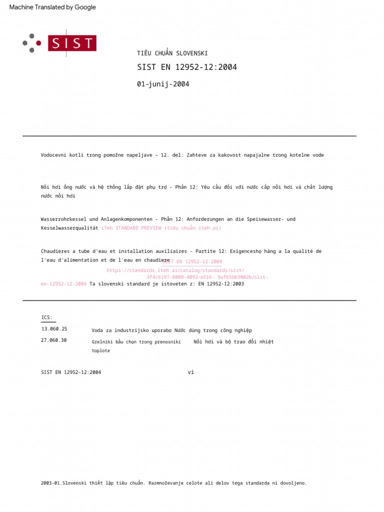 Sist en 12952 12 2004 | PDF