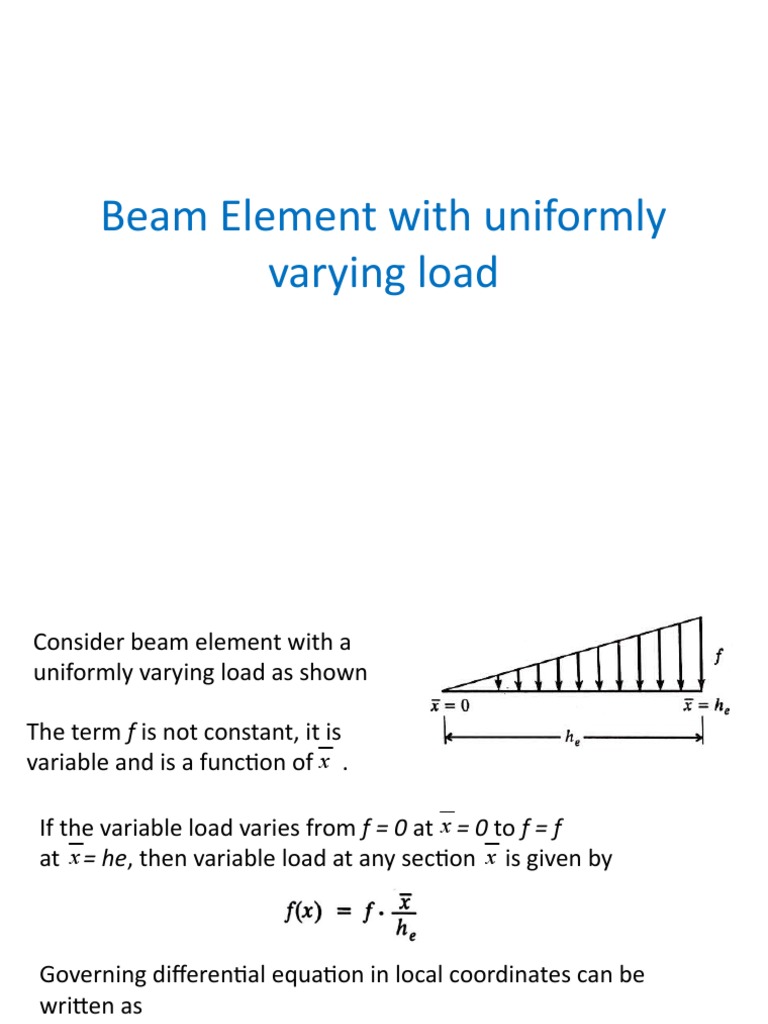 Beam With Uvl | PDF | Beam (Structure) | Matrix (Mathematics)